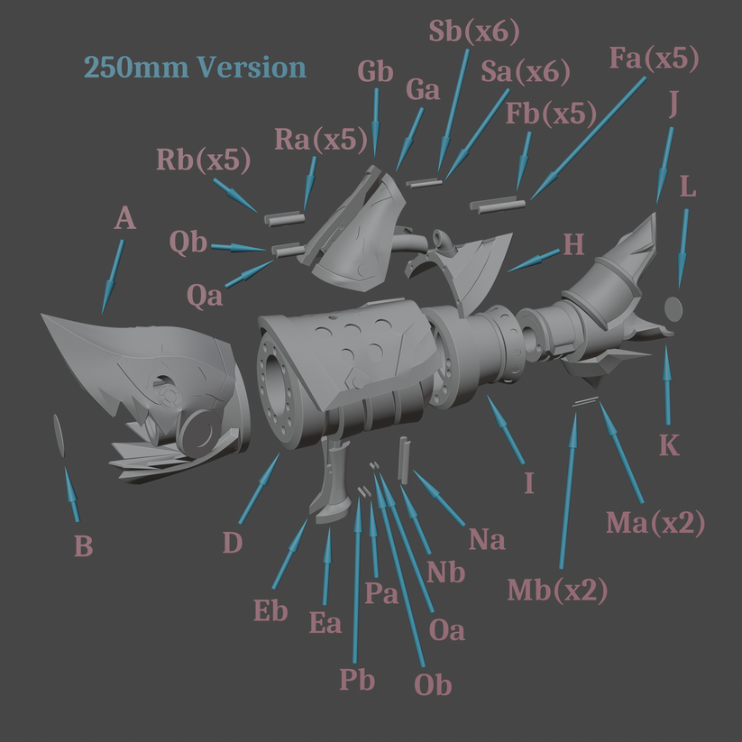 Jinx Arcane Shark Bazooka (Fishbones)- Digital 3D Model - League of Le ...