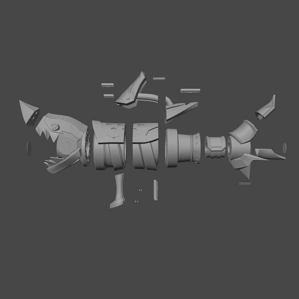 Jinx Arcane Shark Bazooka (Fishbones)- Digital 3D Model - League of Le ...