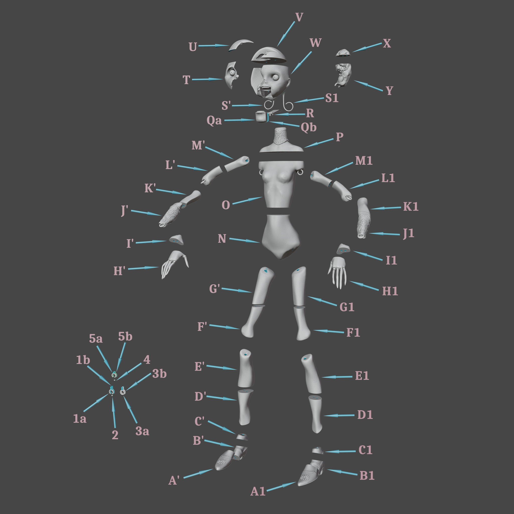 Donna Beneviento Angie Doll - Digital 3D Model Files and Physical 3D P ...