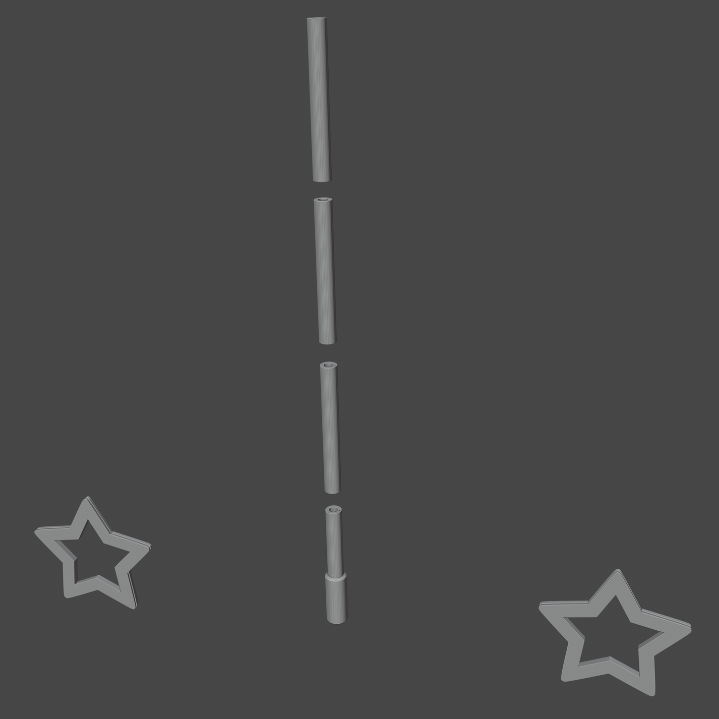 Hatsune Miku Microphone and Star Hair Pieces - Digital 3D Model - Muse ...