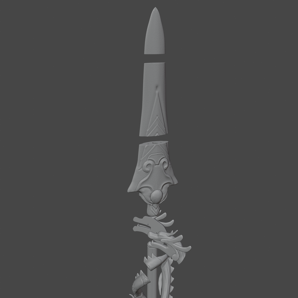 Dragon's Bane - Digital 3D Model - Genshin Impact - Xiangling Cosplay ...