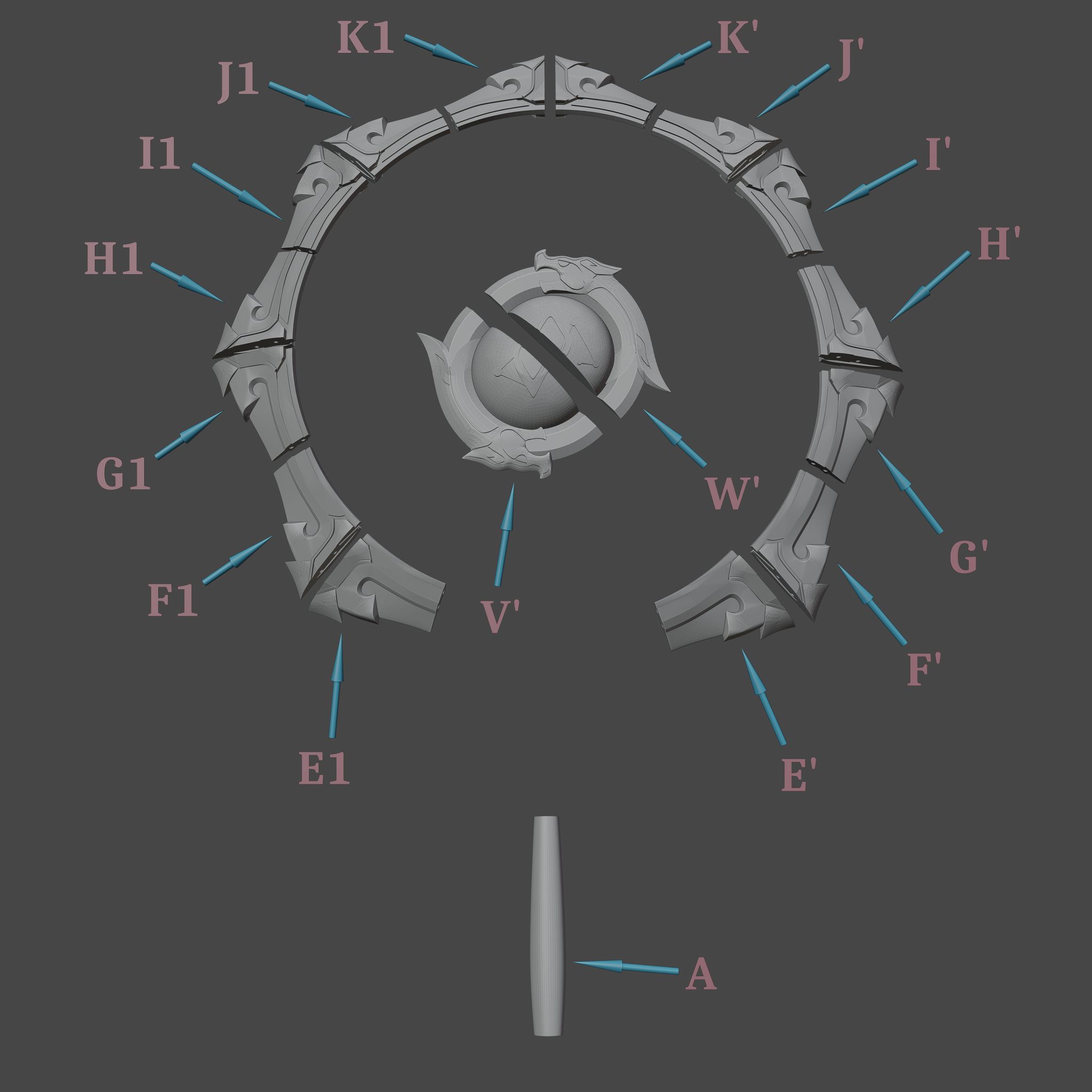 Fu Xuan Matrix of Prescience - Digital 3D Model Files and Physical 3D ...