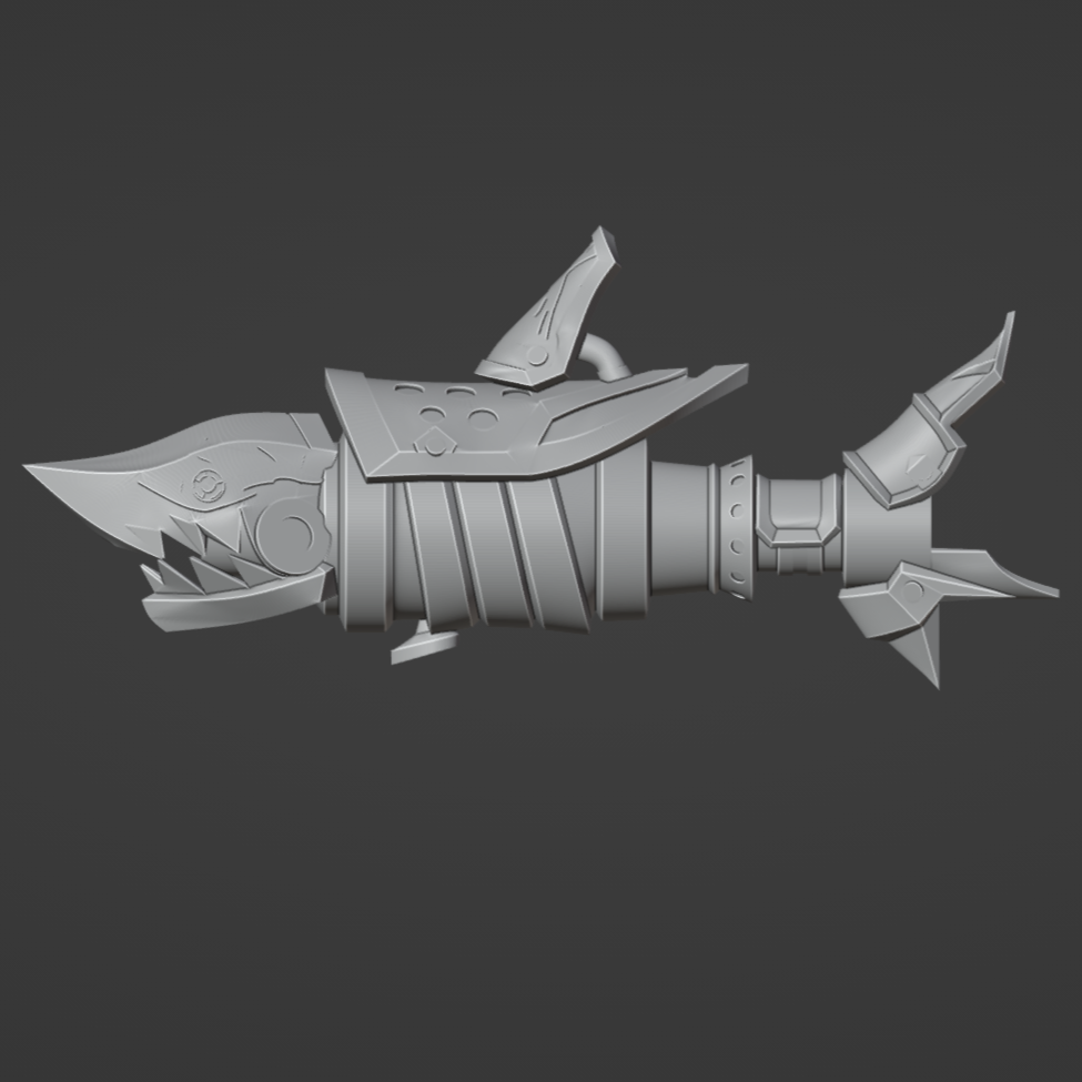 Jinx Arcane Shark Bazooka (Fishbones)- Digital 3D Model - League of Le ...