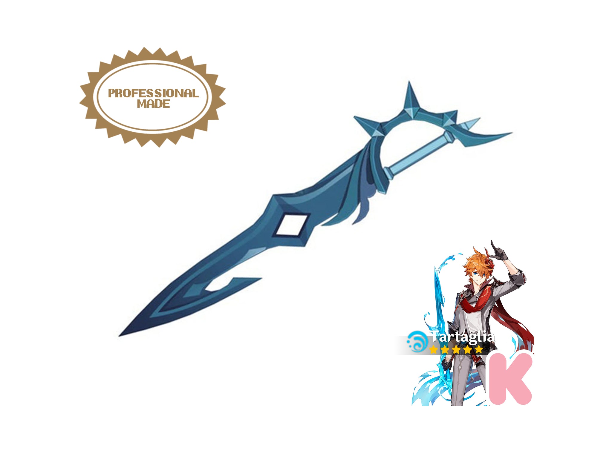 Childe/Tartaglia Single Sword - Digital 3D Model Files and Physical 3D ...