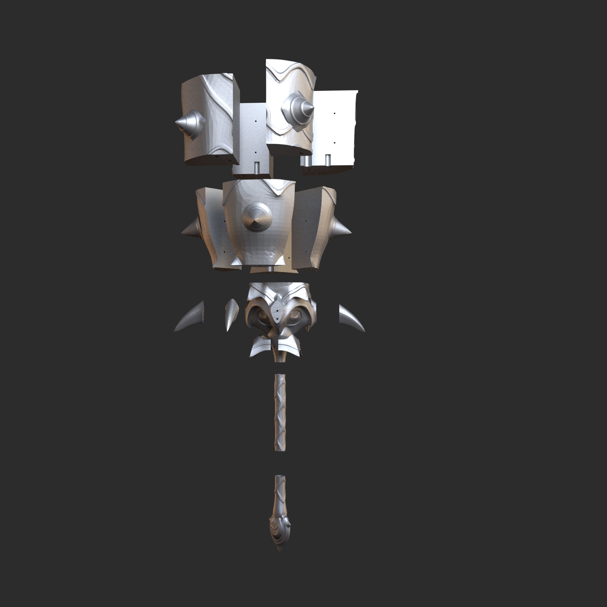 Itto Mace - Digital 3D Model and Physical 3D Printed Kit Options - Ara ...