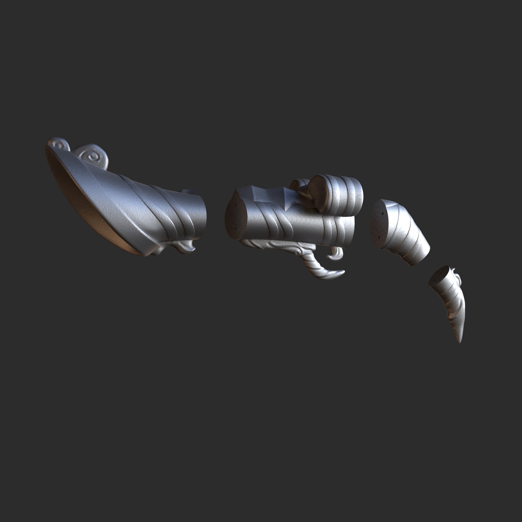 Miss Fortune Candy Cane Gun - Digital 3D Model and Physical 3D Printed ...