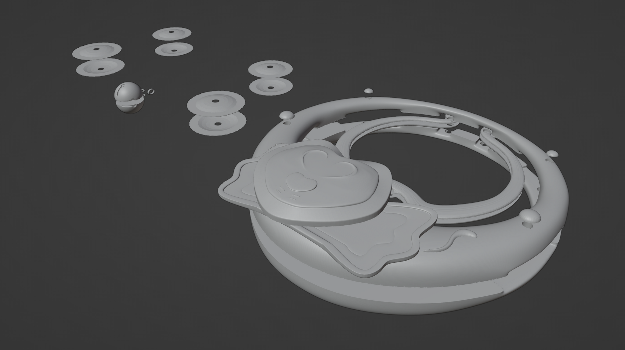 Mew Pudding's PuRing Ring - Digital 3D Model and Physical 3D Printed K ...