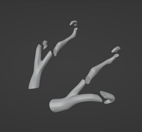 Zhongli Horns - Digital 3D Model Files and Physical 3D Printed Kit Opt ...