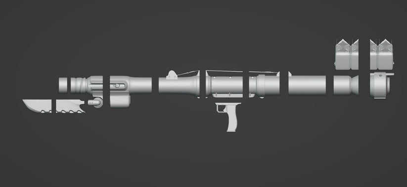 Kalina Ana Rocket Launcher - Digital 3D Model and Physical 3D Printed ...