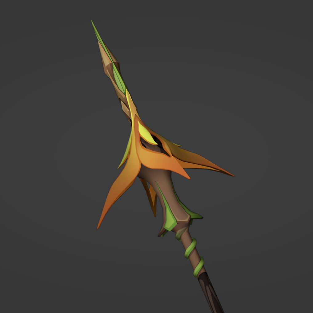 Polearm "Moonpiercer" - Digital 3D Model Files and Physical 3D Printed ...